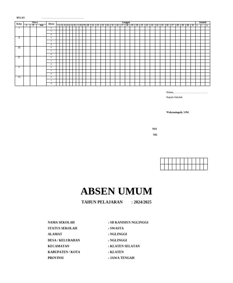 Absen Umum | PDF