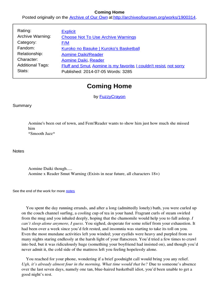 Coming Home | PDF