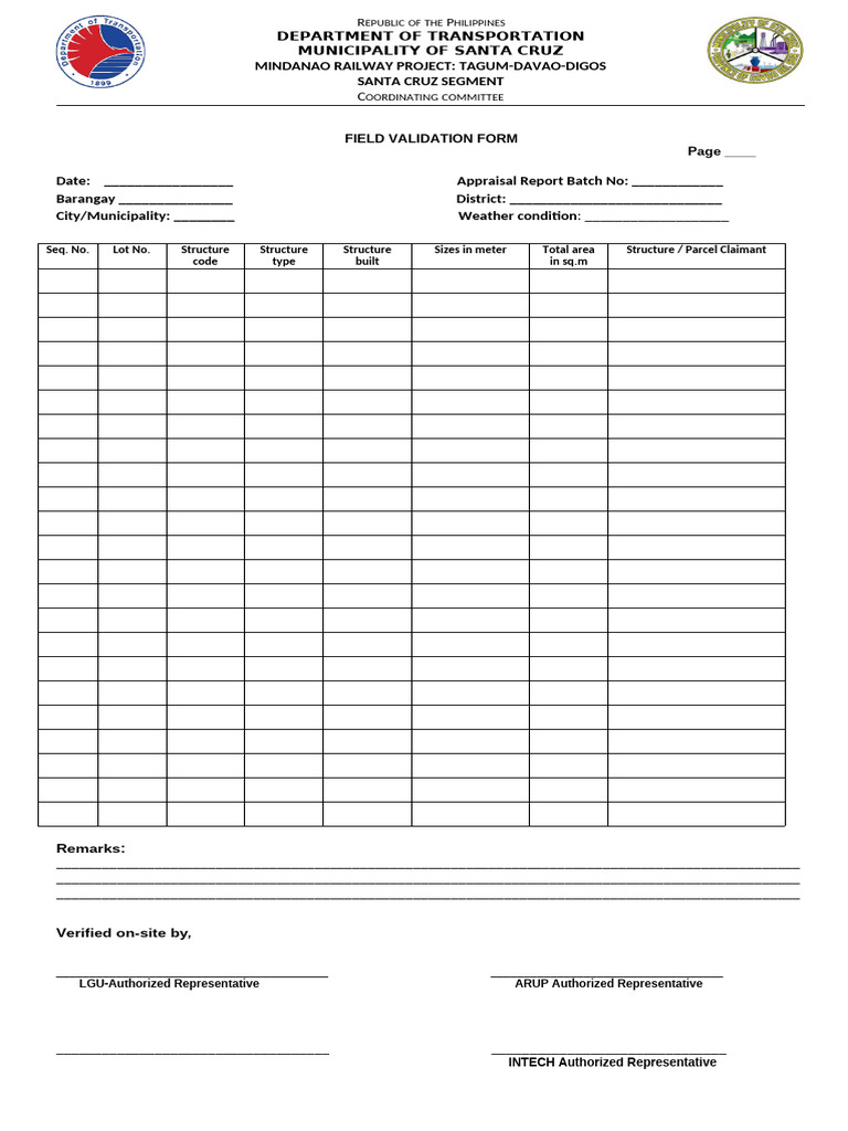 Structure Validation Form | PDF