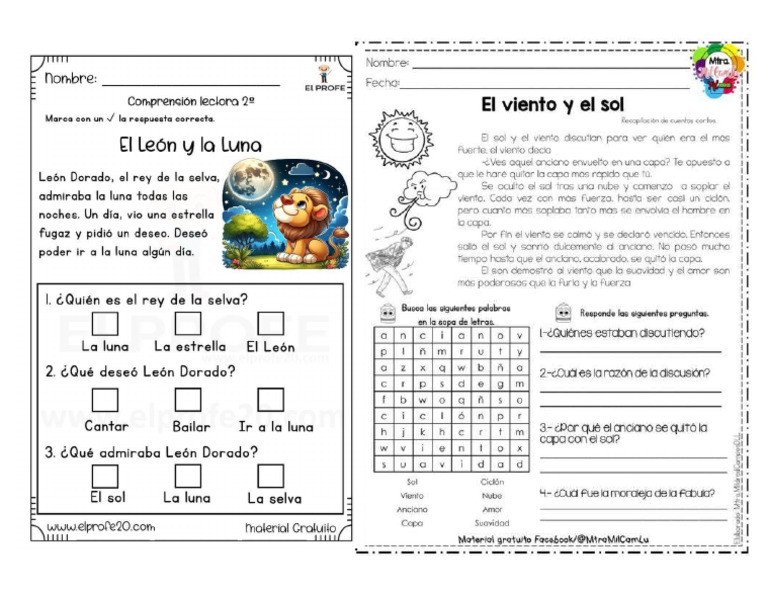 Comprension Lectora 15 Copias En Negro Pdf
