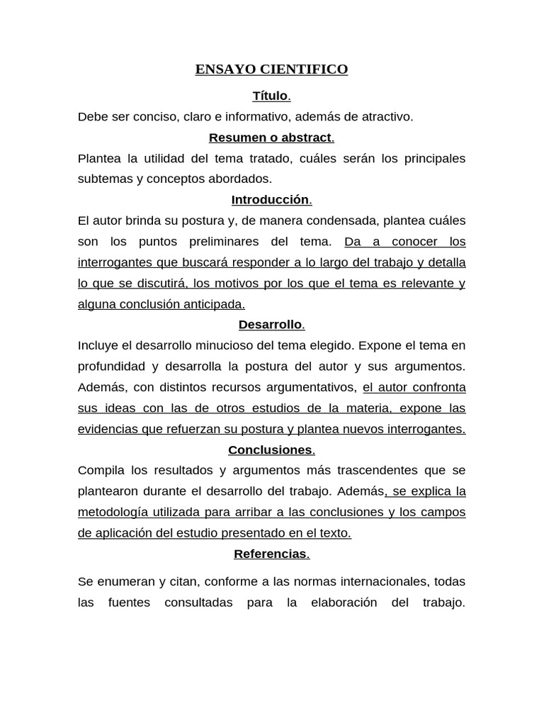 Ensayo Cientifico | PDF
