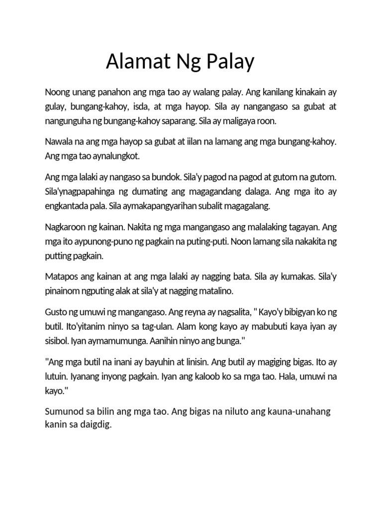 Dll Matatag Filipino 7 Quarter 2 Alamat Ng Palay Printable