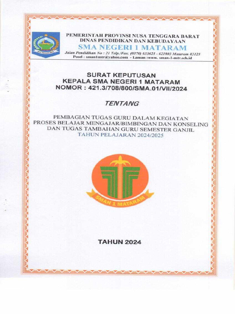 SK Wakil Kepala Sekolah | PDF