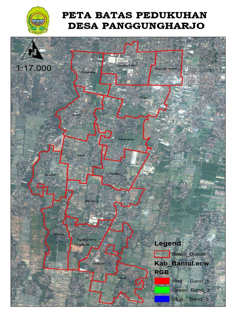 Peta Batas Pedukuhan Desa Panggungharjo | PDF