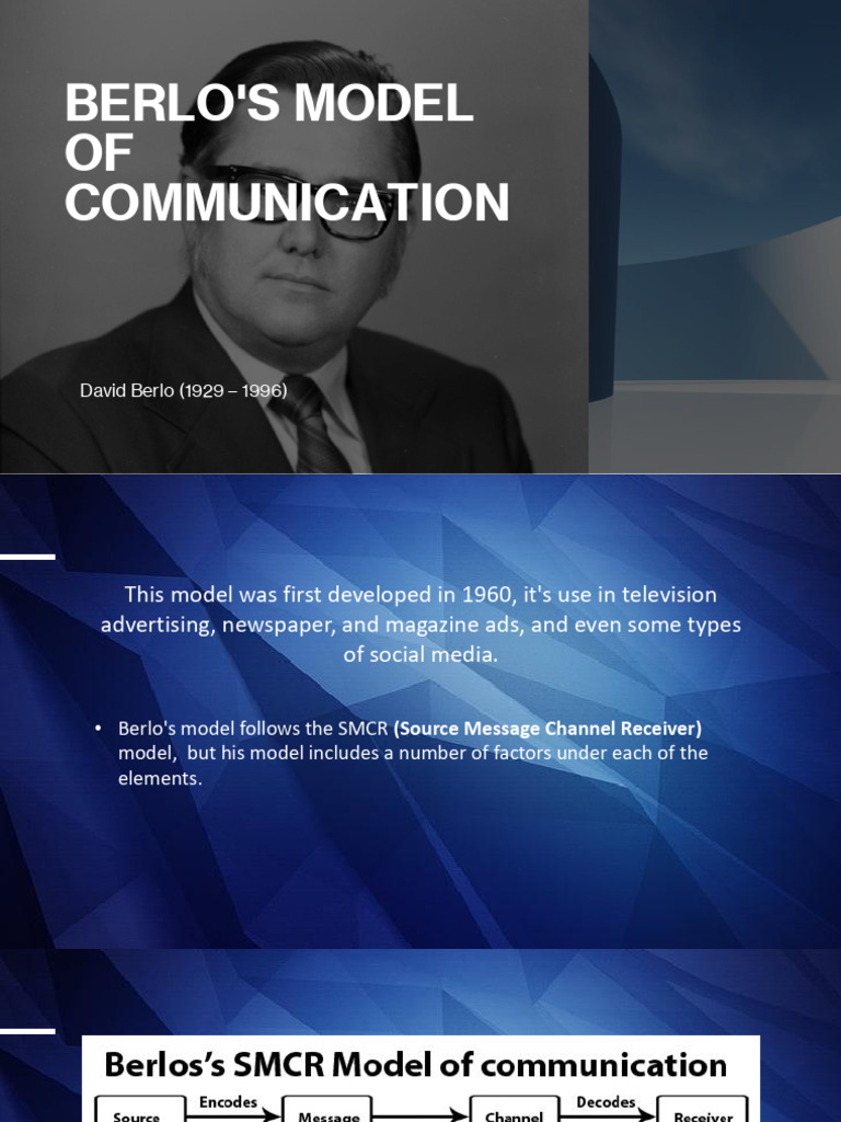 Berlos Model of Communication 1 | PDF