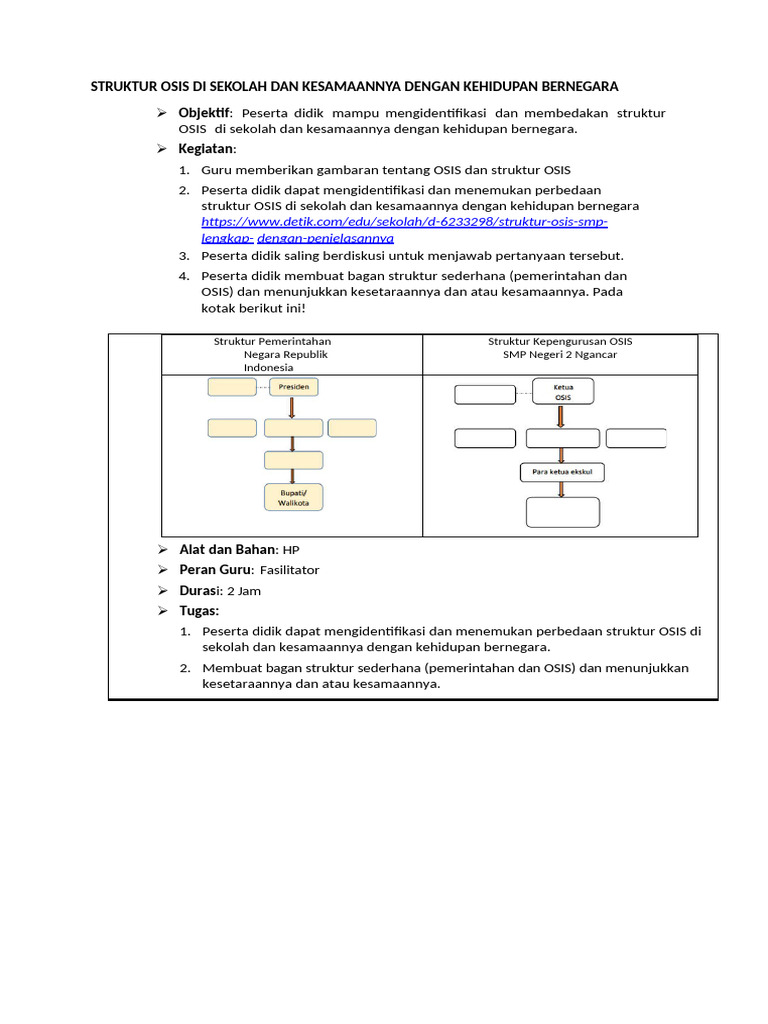Struktur OSIS SMP Lengkap dengan Penjelasannya | PDF