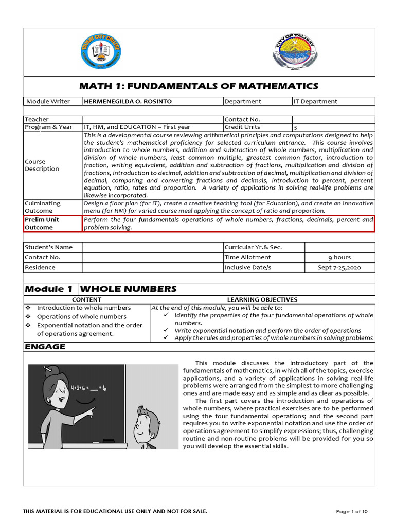 MODULE-1-for-MATH-1-WHOLE NUMBERS - FINAL COPY For Online distribution ...