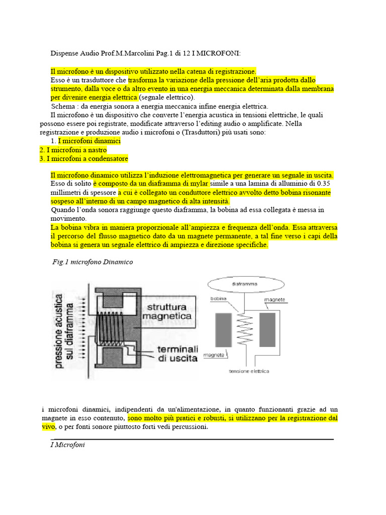 Microfoni Dispense | PDF