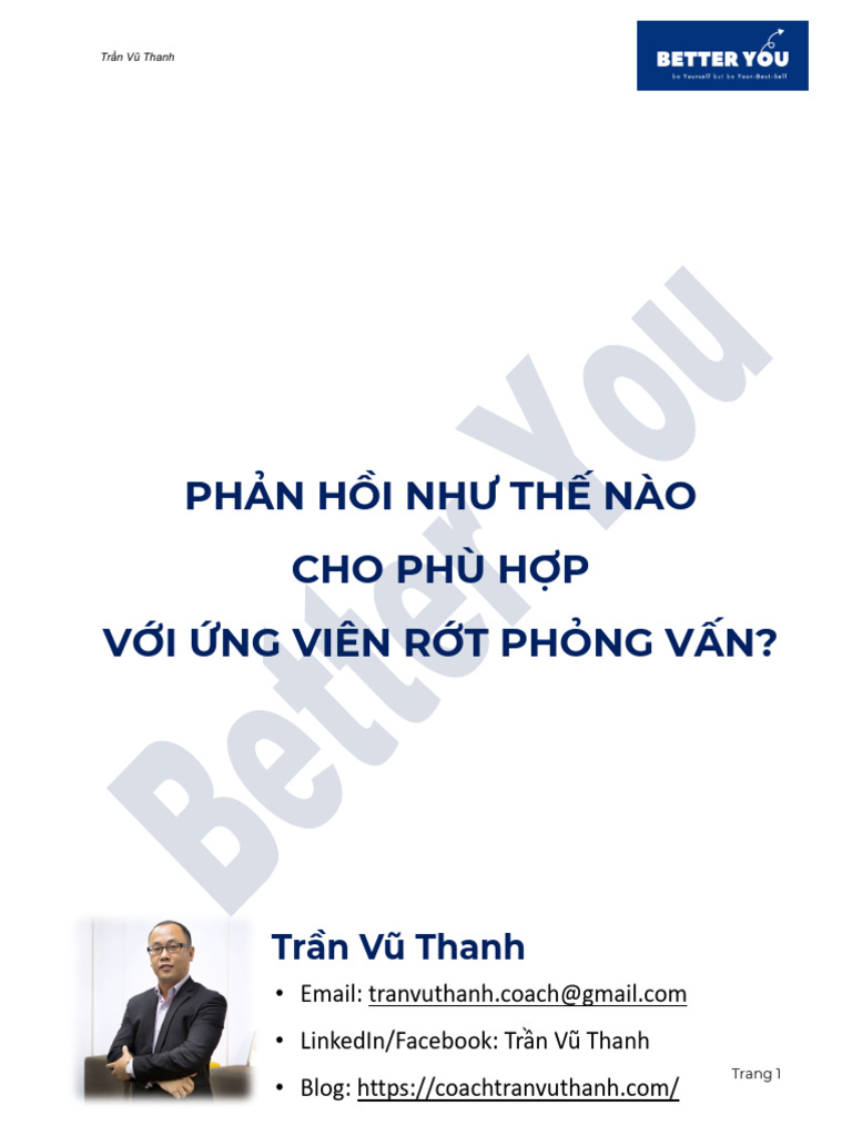 PH NH INH TH NÀO Cho Phù H P V I NG Viên R TPH NGV N?: TR NV Thanh | PDF