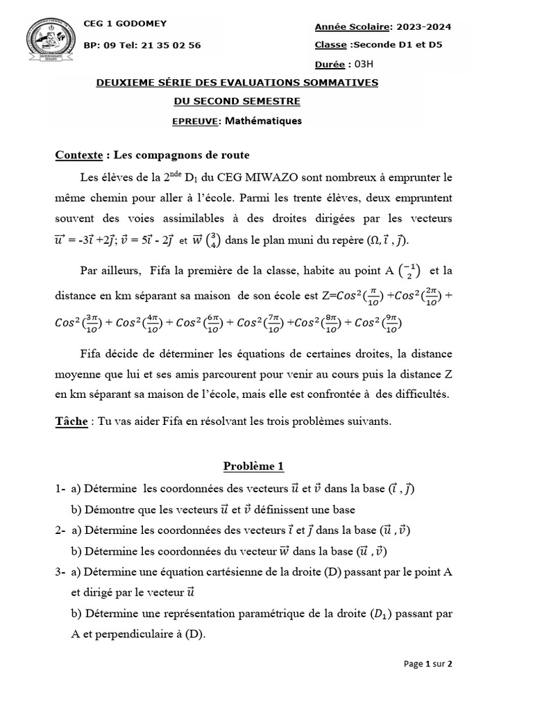 2nde D1 Et D5 FINI | PDF