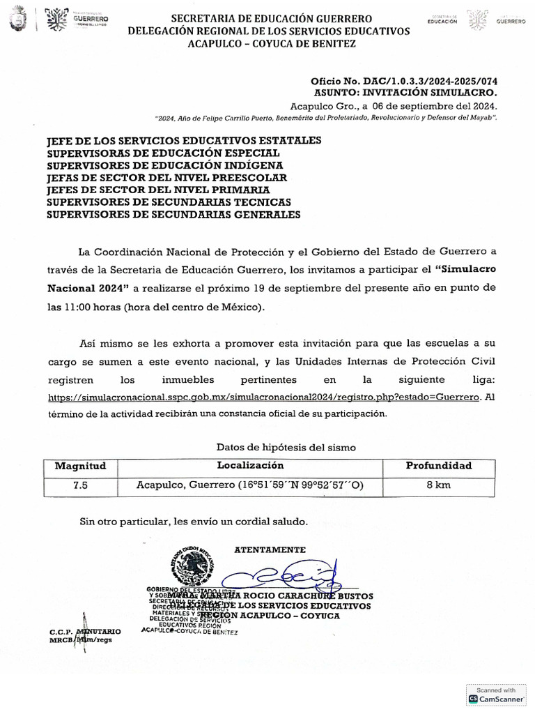 Invitacion A Simulacro | PDF
