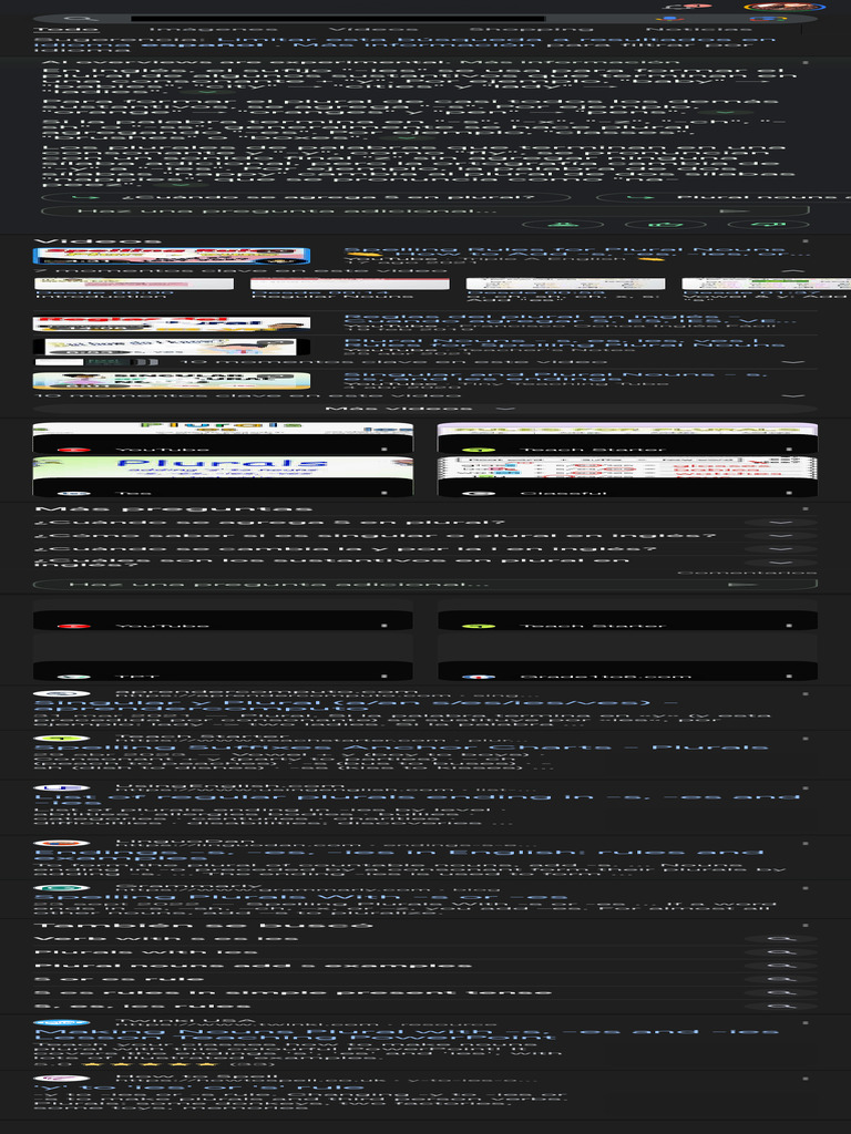 Plurals With S Es Ies - Buscar Con Google | PDF