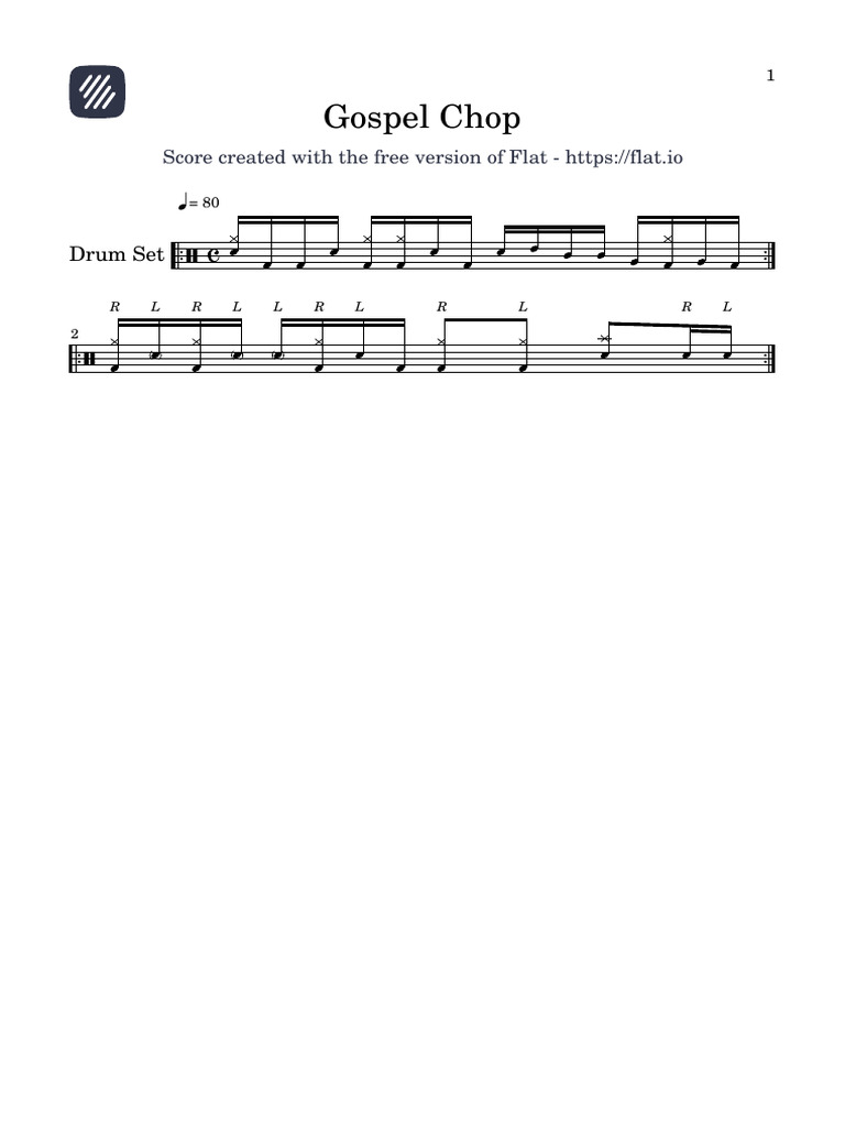 Gospel Chop: Drum Set | PDF