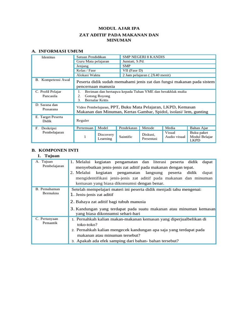 Modul Ajar Supervisi September 2024 | PDF