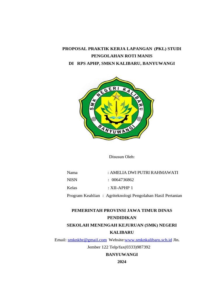 PROPOSAL AMELIA DWI P New-2 | PDF