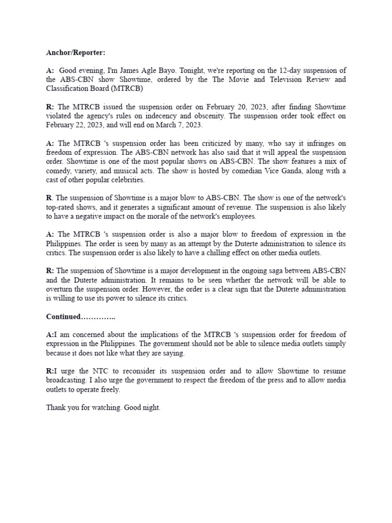 News Script | PDF