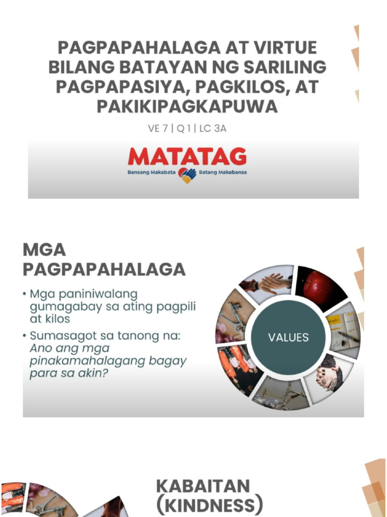 G7 Q1 PAGPAPAHALAGA AT VIRTUE | PDF