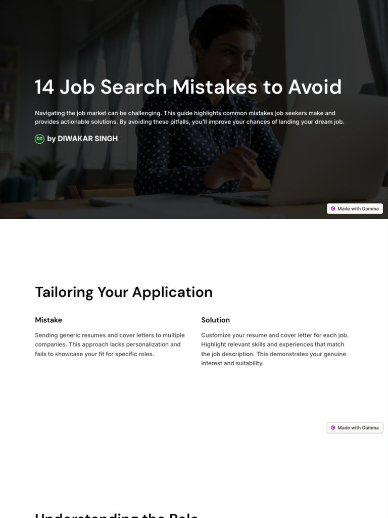 Avoiding Common Job Search Mistakes | PDF | Résumé | Career & Growth