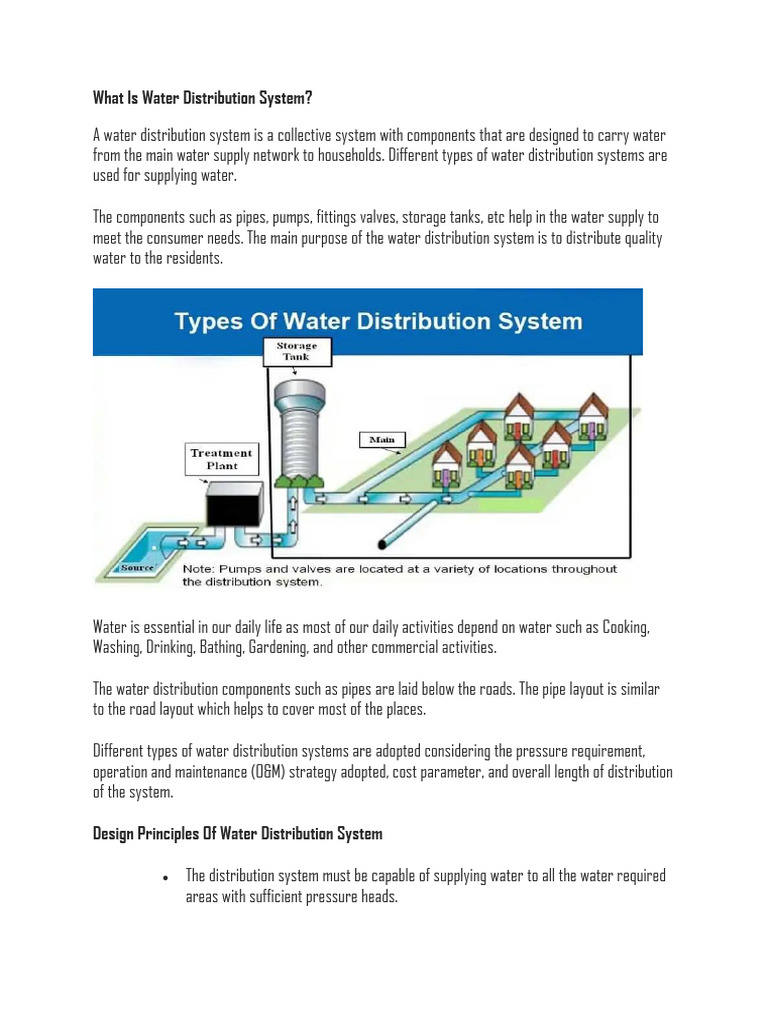Water Distribution System | PDF