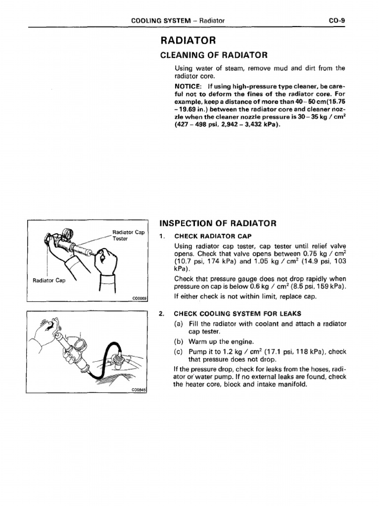 TOYOTA REVO 1RZ-E COOLING SYSTEM - RADIATOR | PDF