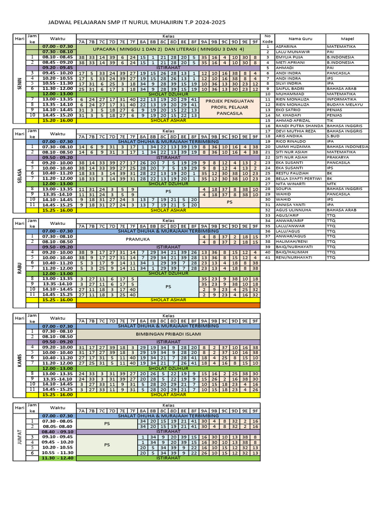 Jadwal 2024 | PDF