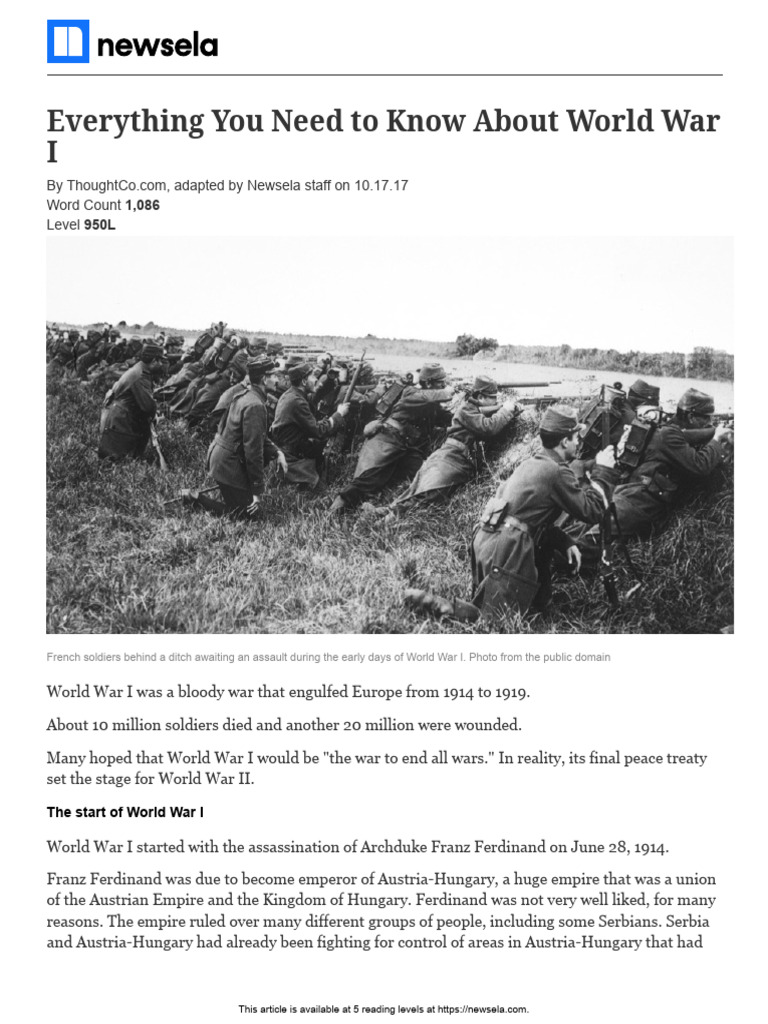Lib Overview World War I 36370 Article - Only | PDF