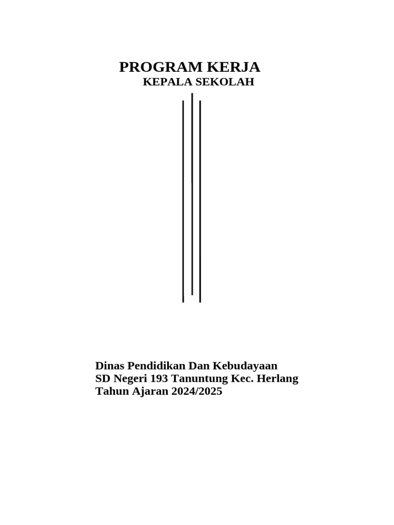 Program Kerja Kepala Sekolah SD 2024 | PDF