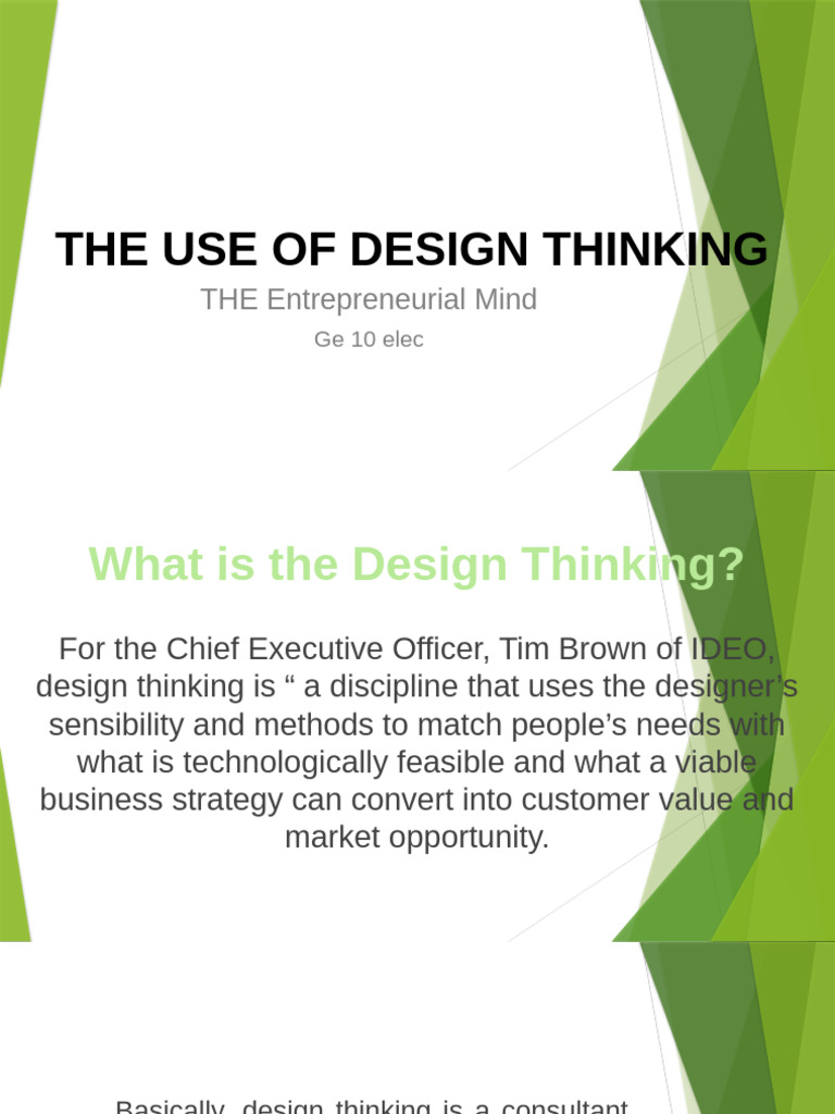 Chapter 3 The Use of Design Thinking | PDF