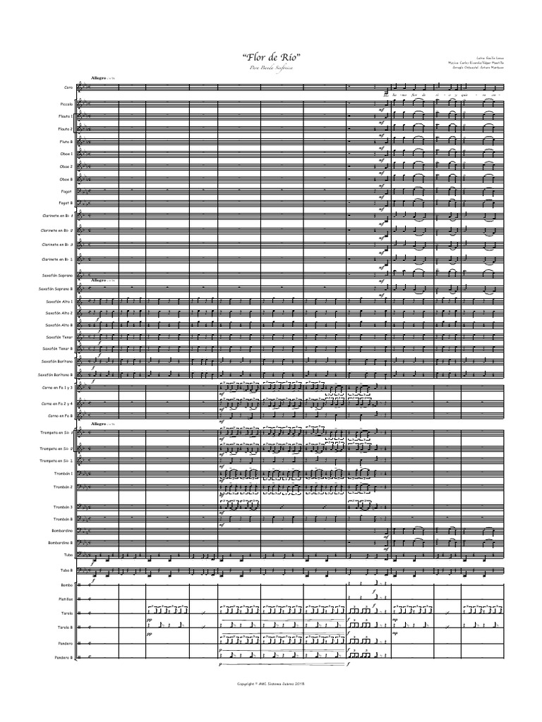Flor de rio (Score y partes) | PDF