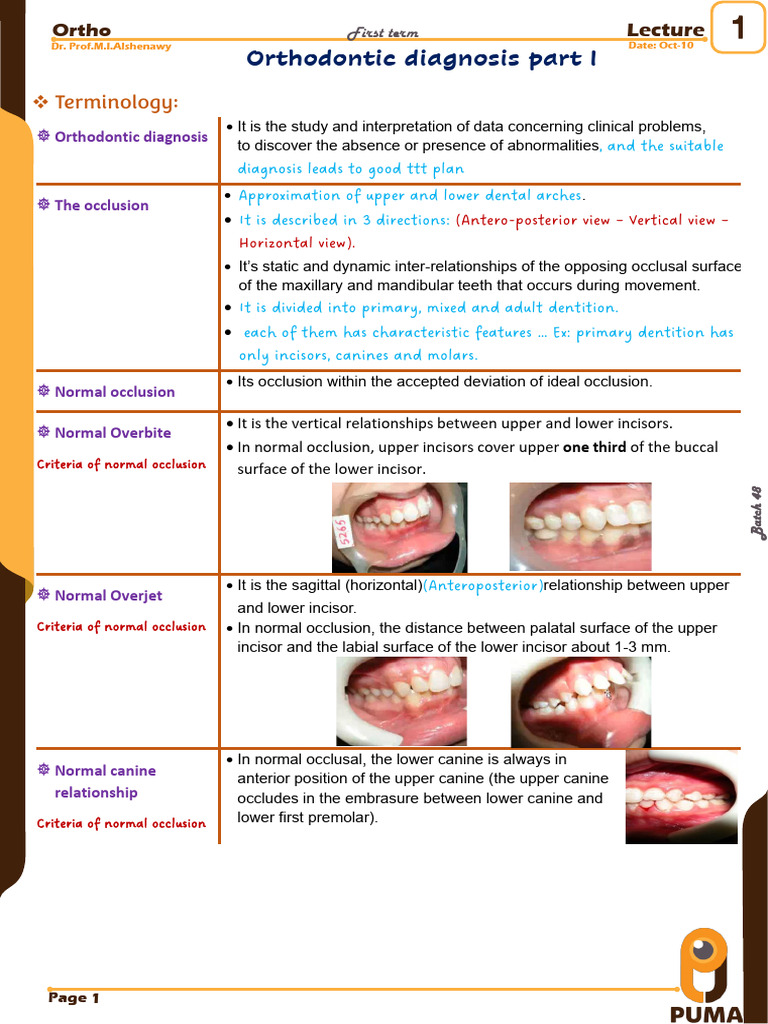 Orthodontic Diagnosis Part I Corrected 2 | PDF