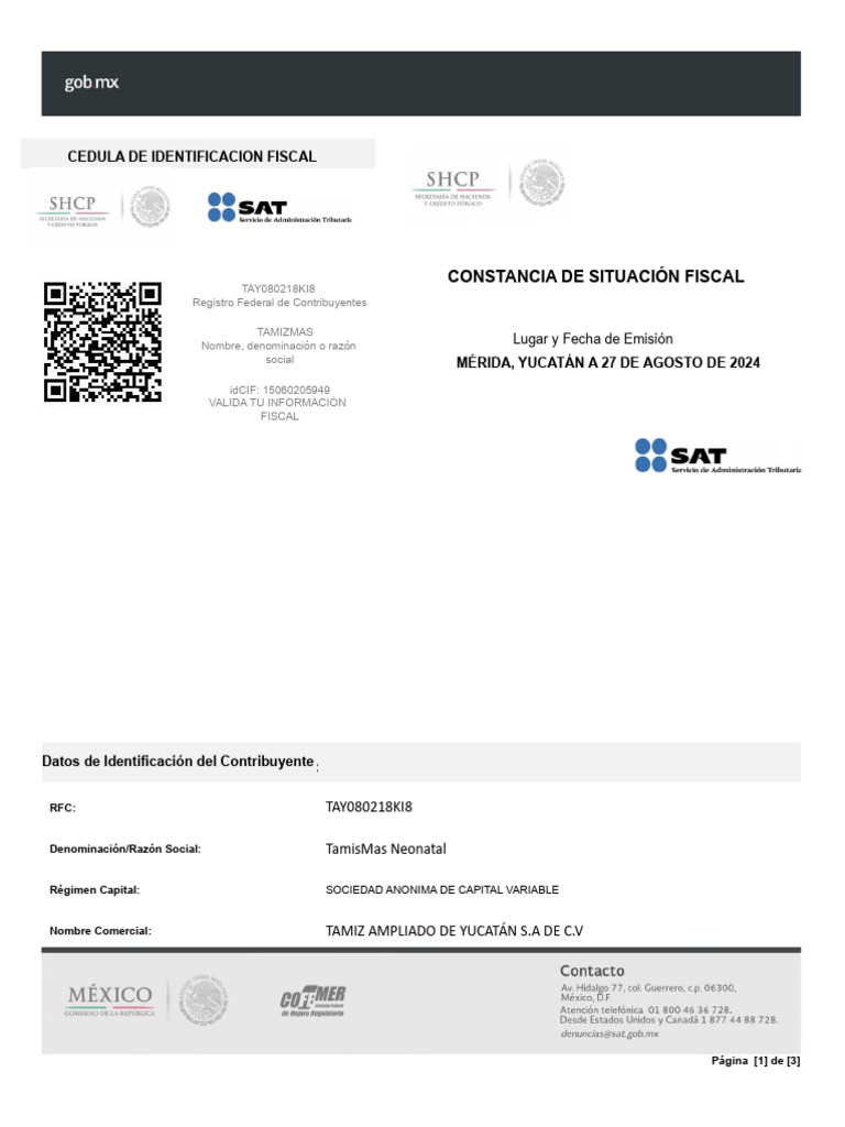 Cédula Fiscal | PDF