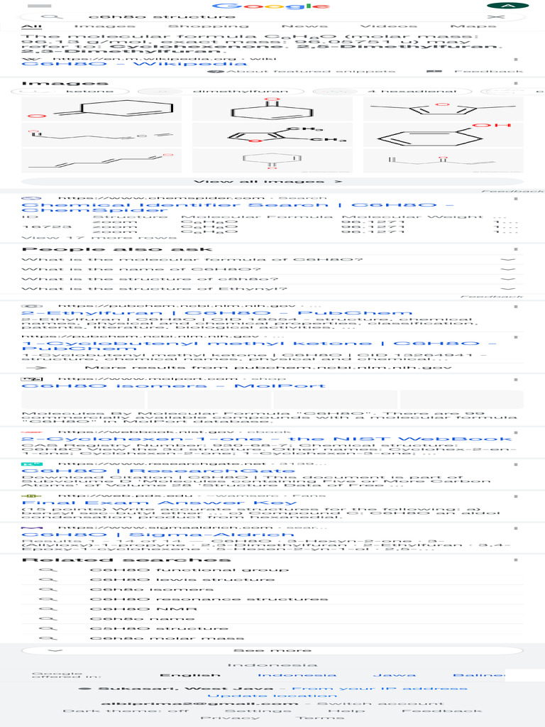 C6h8o Structure - Google Search | PDF