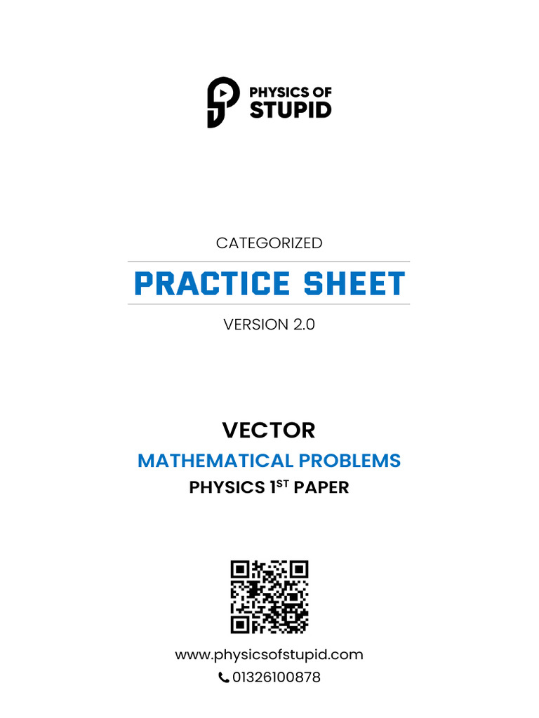 Vector - Practice Sheet Version 2.0 - 6sept24 | PDF