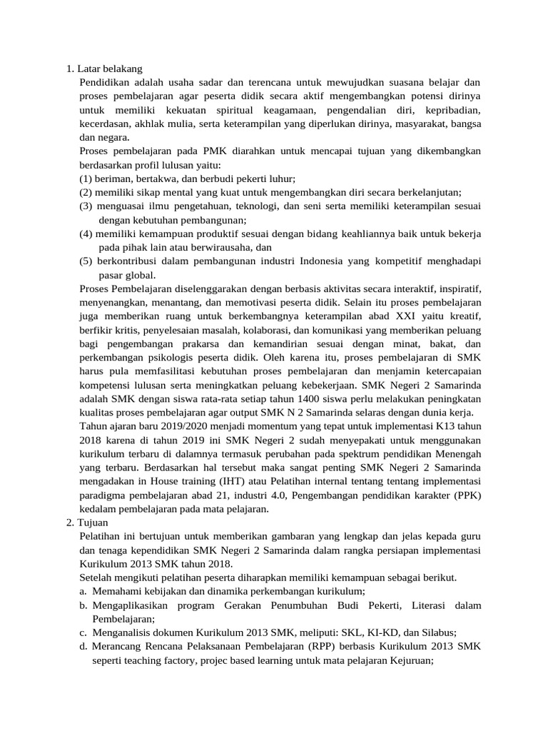 Proposal Iht 2024 Draf | PDF