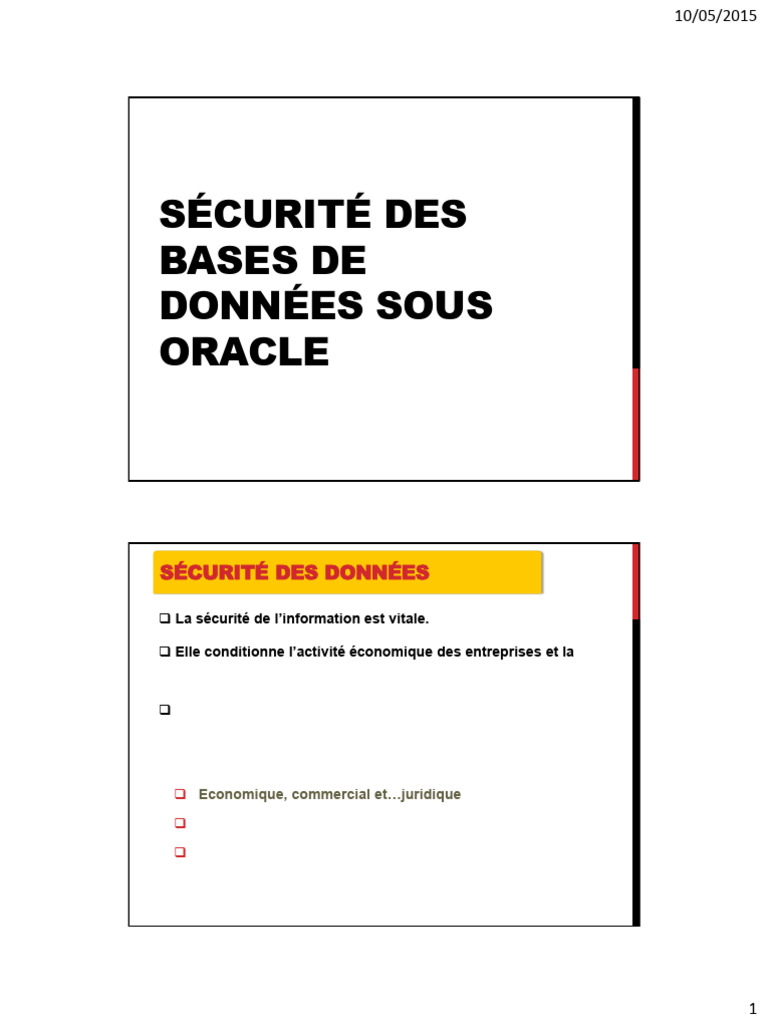 Chap 5 - Sécurité Des Bases de Données Sous Oracle | PDF
