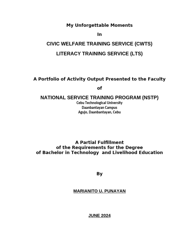 2024 NSTP Portfolio | PDF