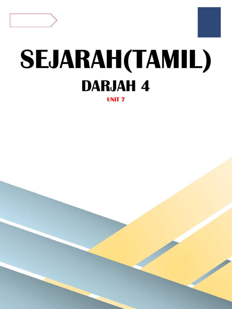 D4 Sejarah (Tamil) - Tutorial Unit 7 | PDF
