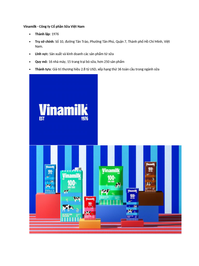 Giới thiệu Vinamilk | PDF
