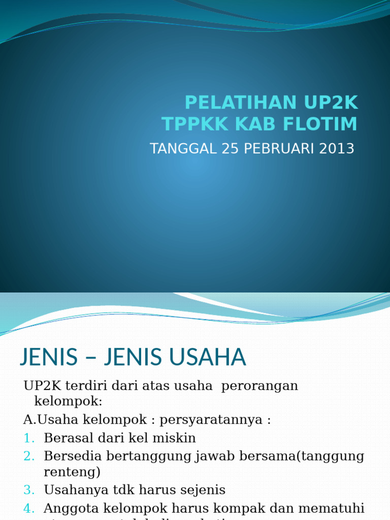 Materi Pelatihan Up2k | PDF