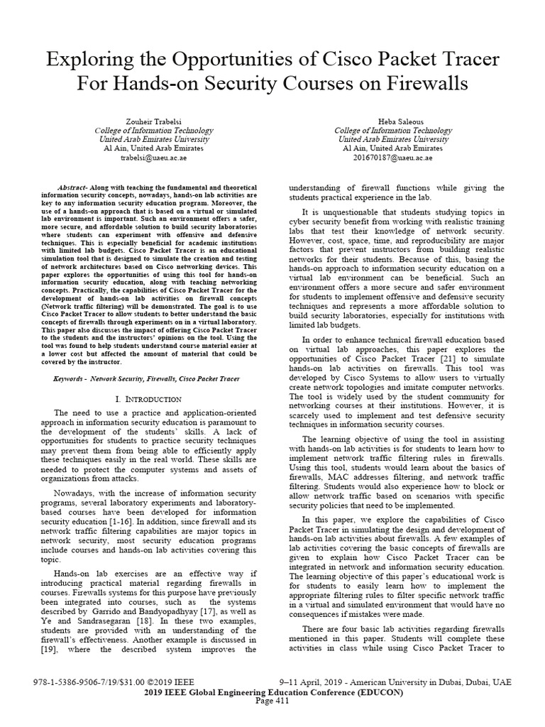 Exploring The Opportunities of Cisco Packet Tracer For Hands-On ...