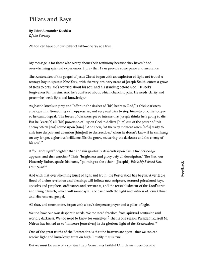 Pillars and Rays | PDF