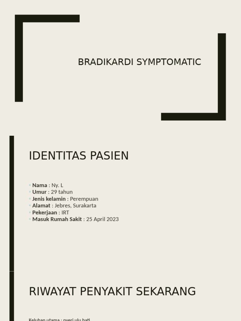 Bradikardi Symptomatic | PDF