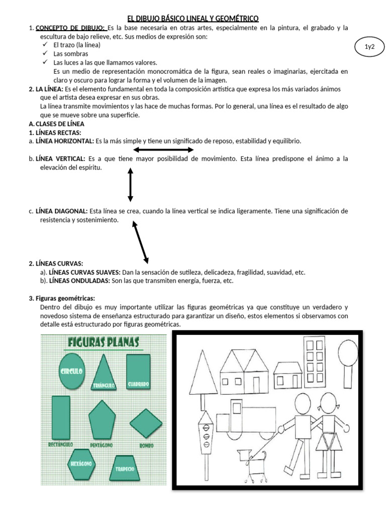 EL DIBUJO BÁSICO LINEAL Y GEOMÉTRICO[1] | PDF