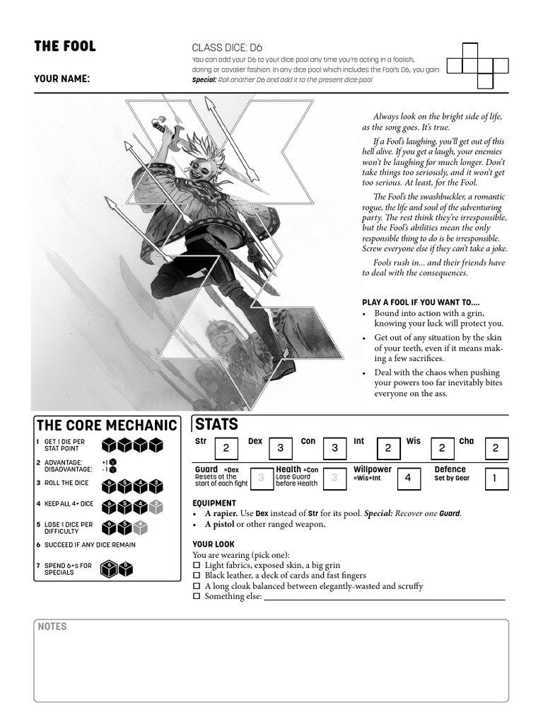 Character Sheet - FASTGEN Fool | PDF
