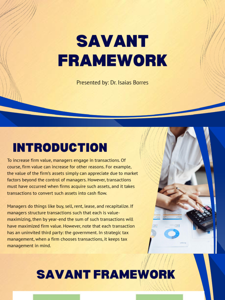 Savant Framework | PDF