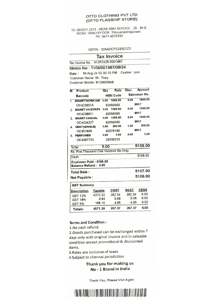 OTTO E Invoice | PDF