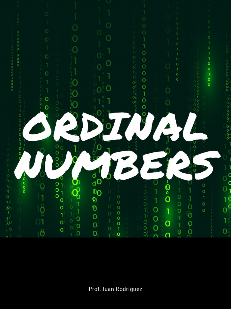 Ordinal Numbers | PDF