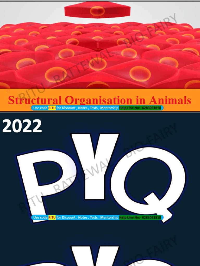 PYQ Structural Organisation in Animals - Compressed | PDF