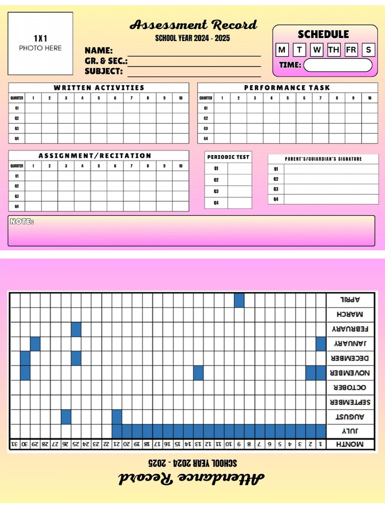 Assesment Record Girls | PDF