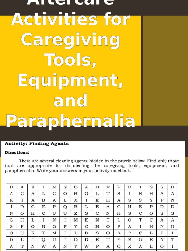 Aftercare Activities in Caregiving V2 | PDF